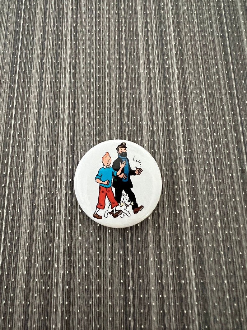 TINTIN SNOWY & HADDOCK 1.25" Pin Button Badge Adventures of Tintin ...