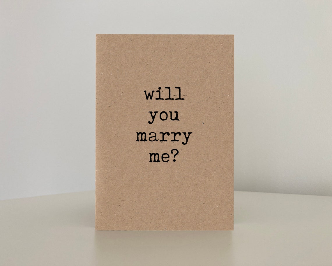 Will You Marry Me Card Marry Me Card Proposal Card Etsy