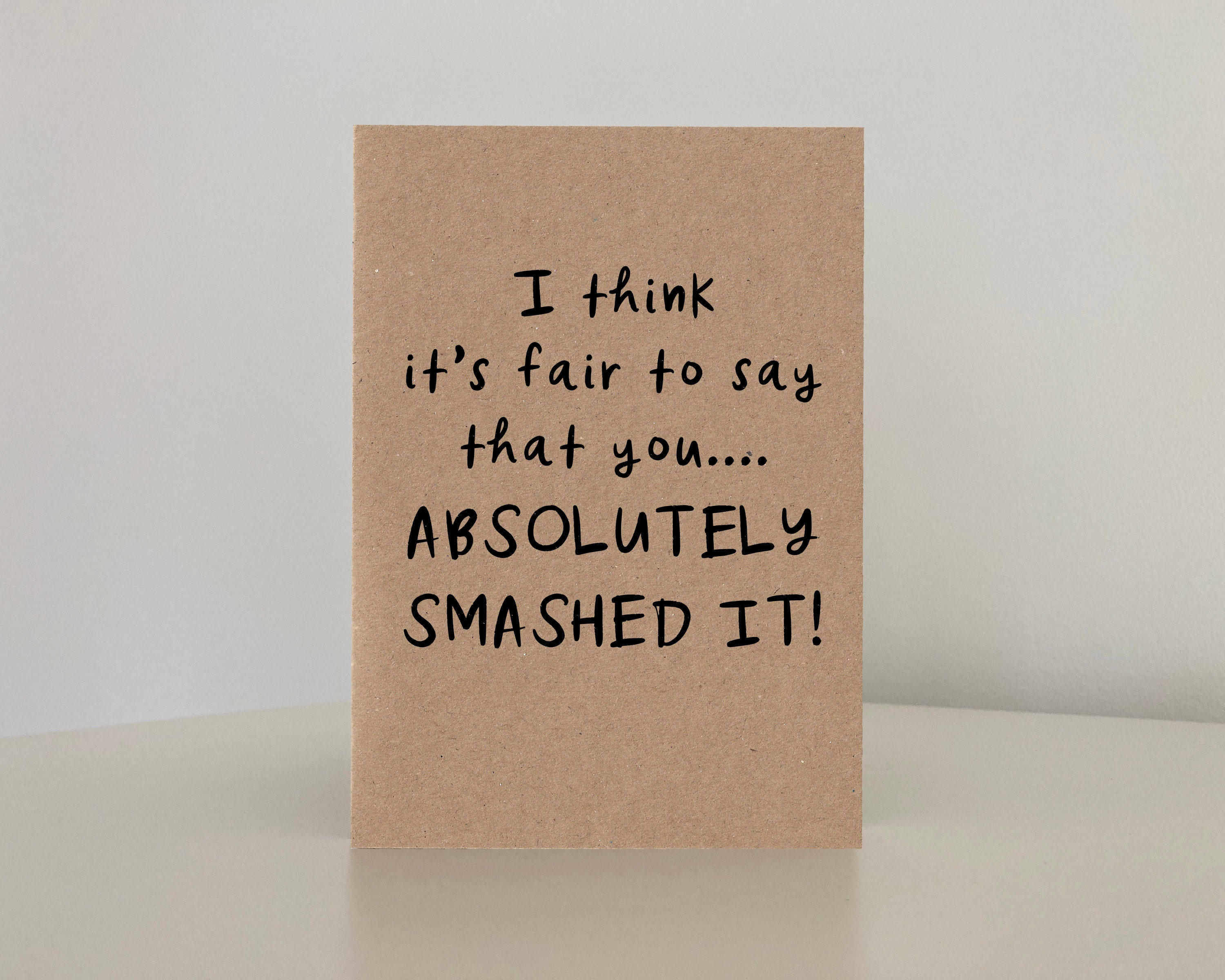 You Smashed It Funny Congratulations Card Well Done Card | Etsy