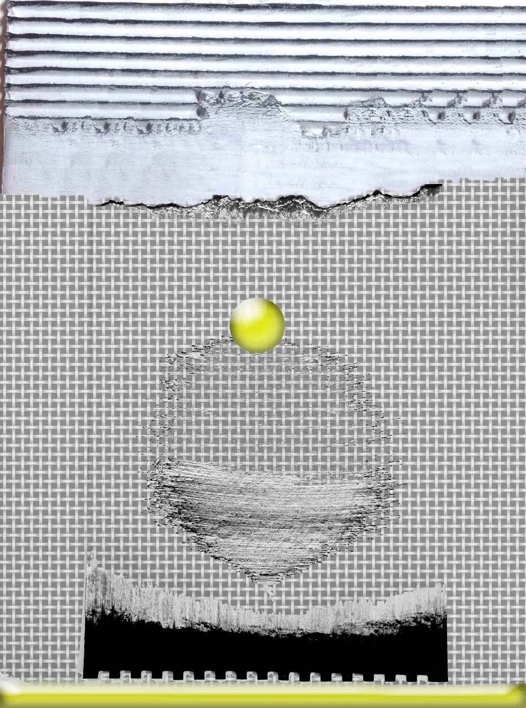 RADIOACTIVE POINT, Art Print A4 A3, Black Gray Yellow, Modern Art ...