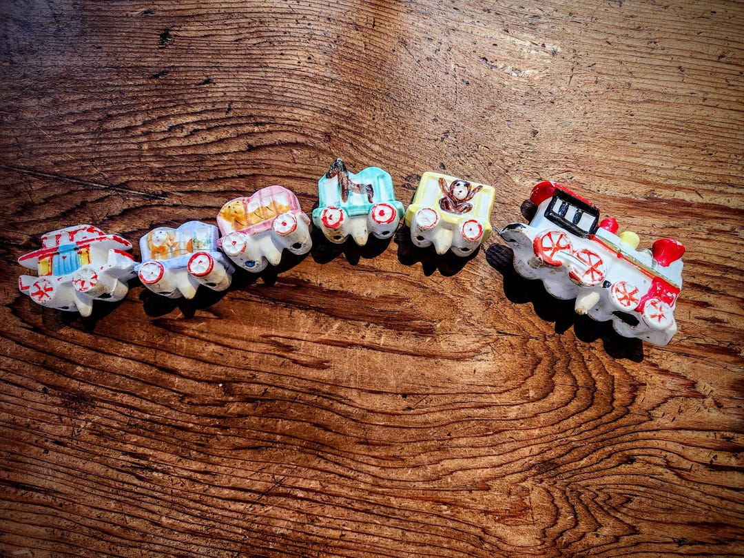 Vintage 1950s Ceramic Train Cake Topper – Hand-painted Child’s Party ...