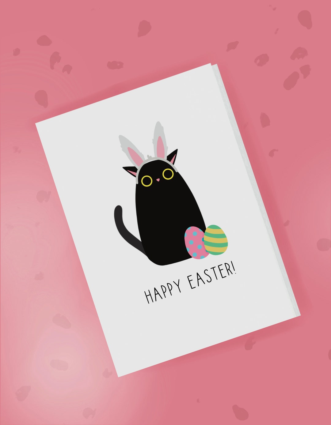 Black Cat Easter Card Easter Card From the Cat Mum Black Cat Card ...