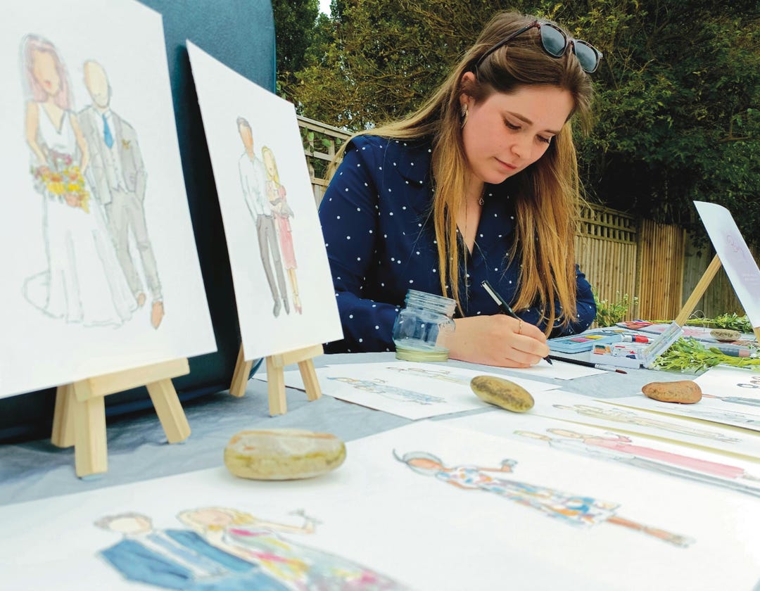Live Wedding Illustrator - Live Wedding Painting - Painted Favours ...