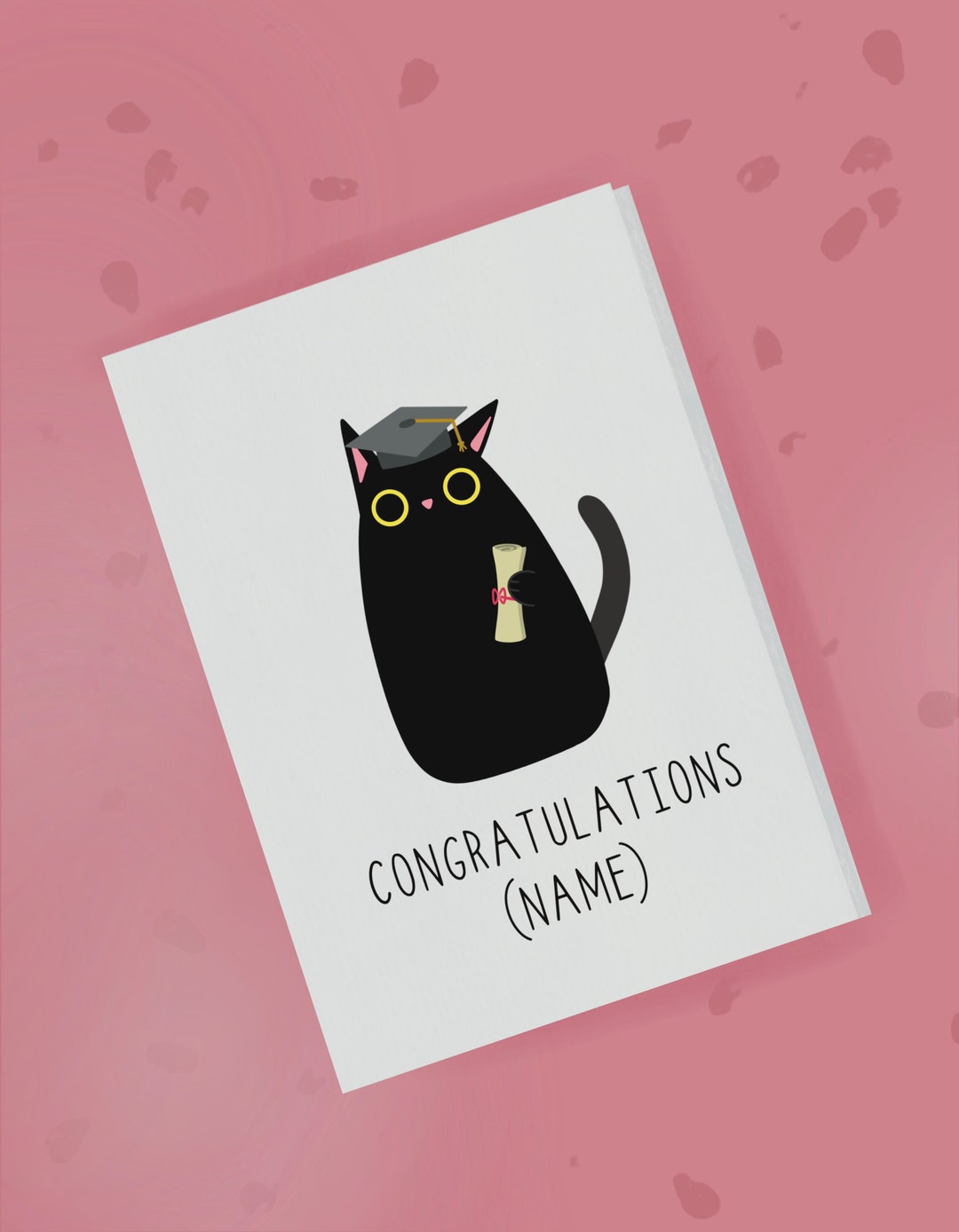 Black Cat Graduation Card - Black Cat Card - Card From the Cat ...