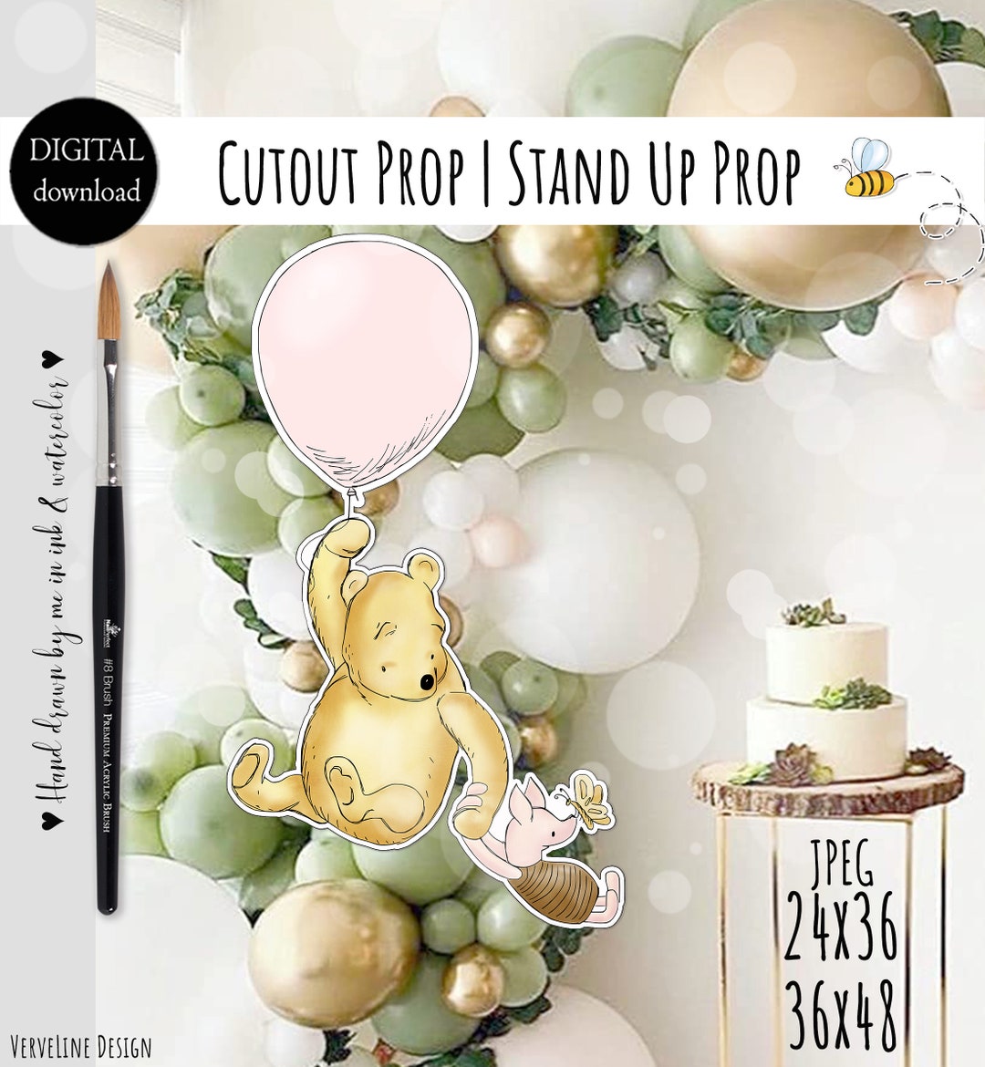 Cutout Prop|stand up Prop Decor Classic Vintage Winnie and Piglet With ...