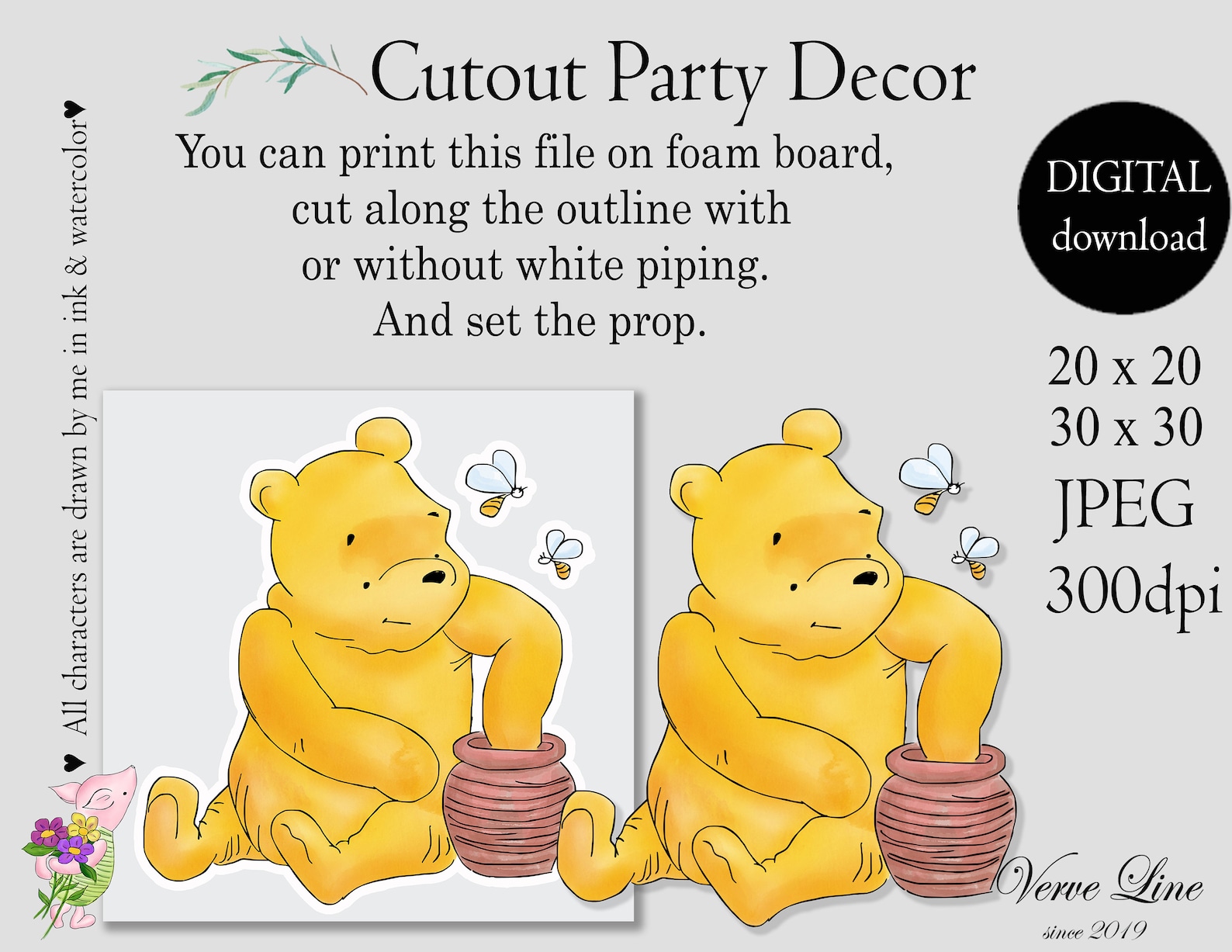 Cutout Decor Classic Baby Shower Birthday Party Cutout Prop - Etsy