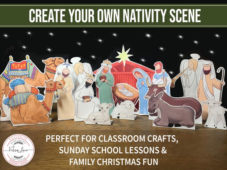 Printable Nativity Play Set | Cut & Color Christmas Craft for Kids ...