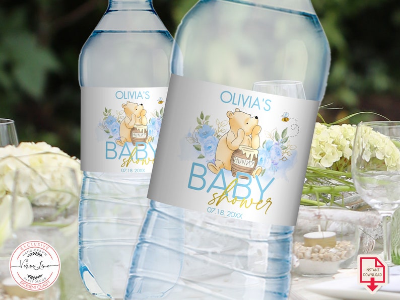 Diaper Fund QR Code Sign for a Classic Winnie the Pooh Baby Shower ...