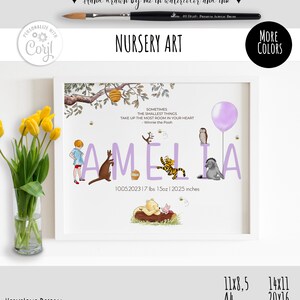 Editable Name Sign in the Classic Winnie the Pooh Style for a Boy|girl ...