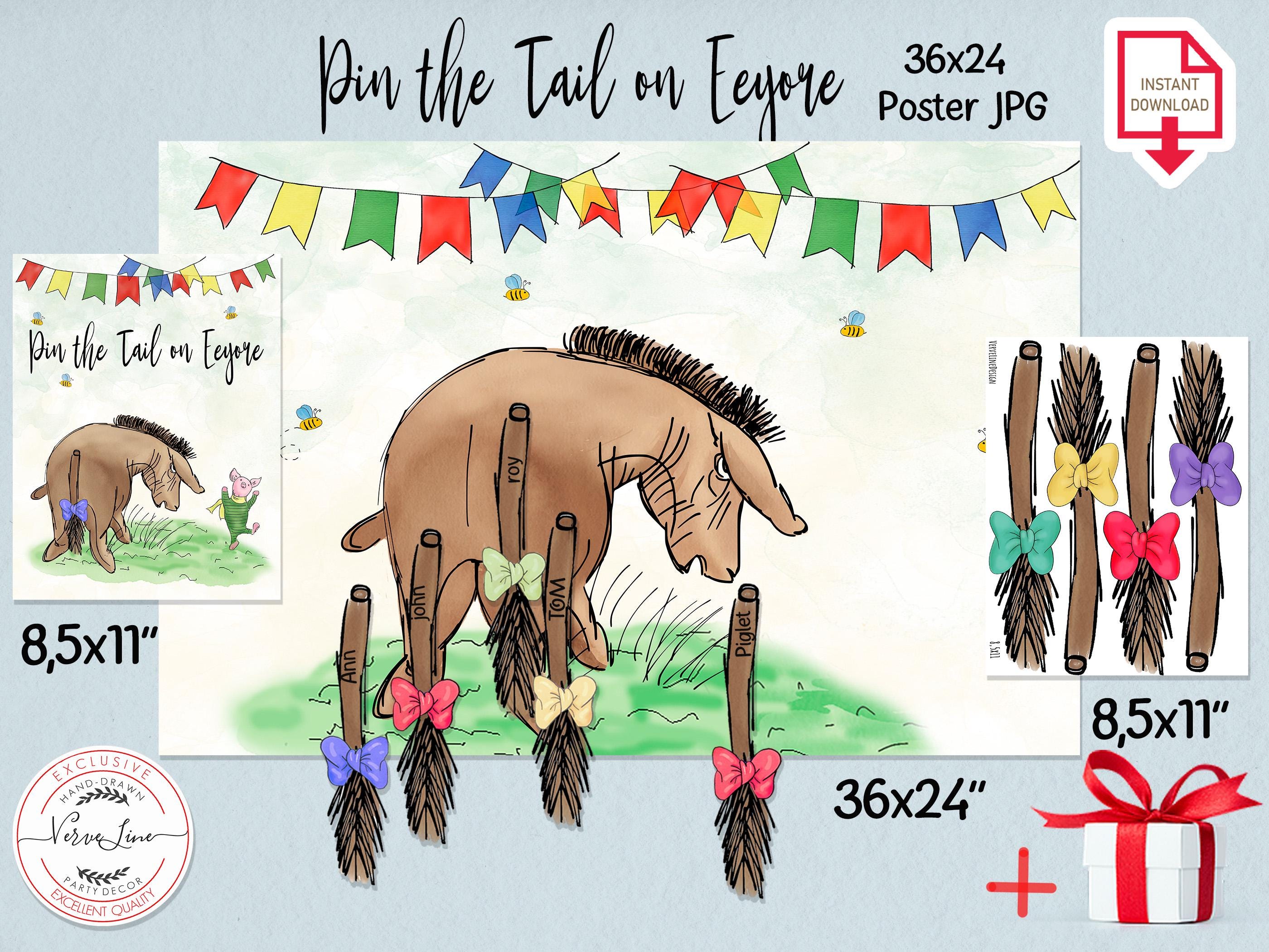 Big Game-pin the Tail on Eeyore- Game Classic Birthday Party Baby ...