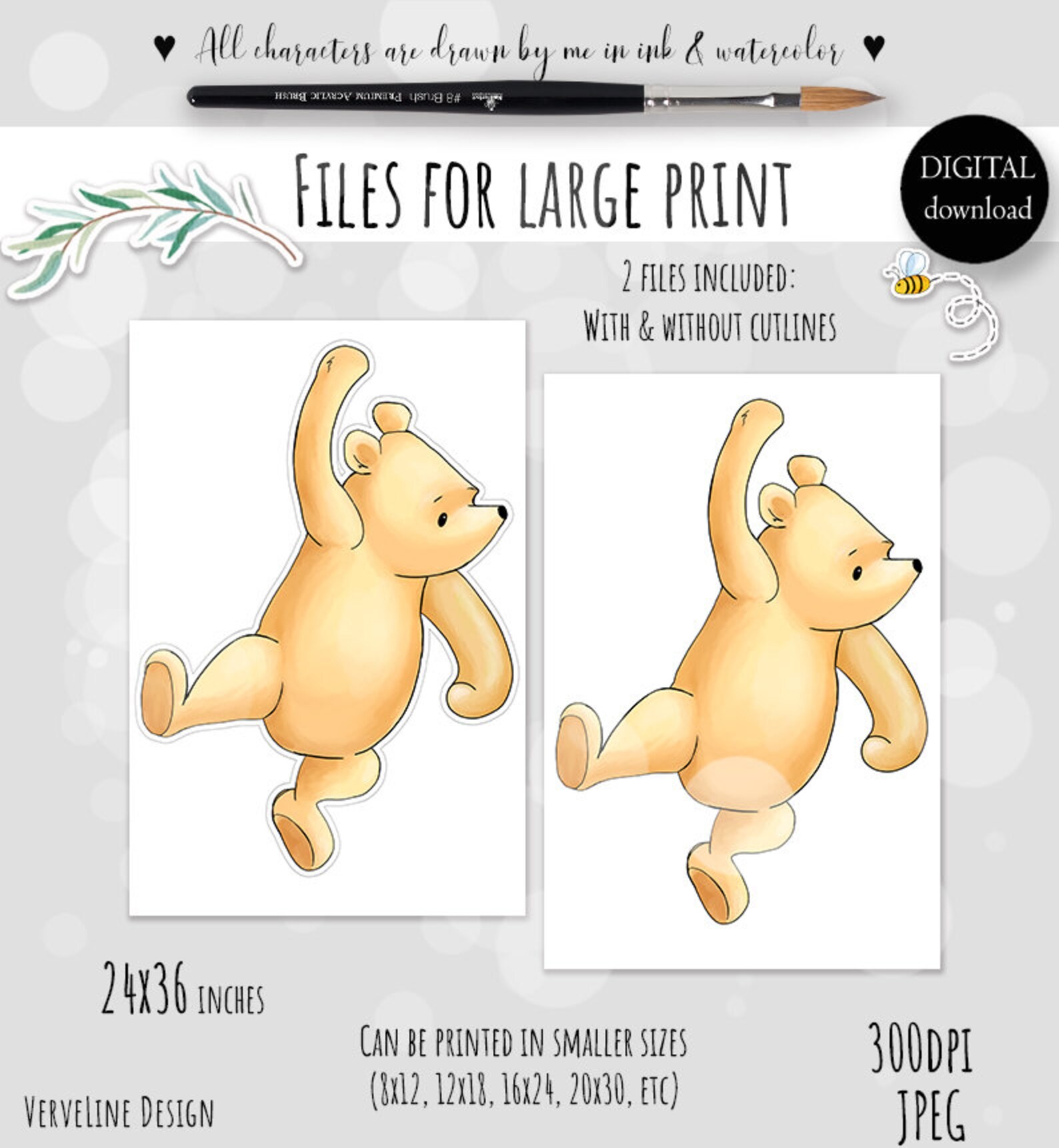 Cutout Decor Winnie the Pooh, Classic Winnie the Pooh Baby Shower ...