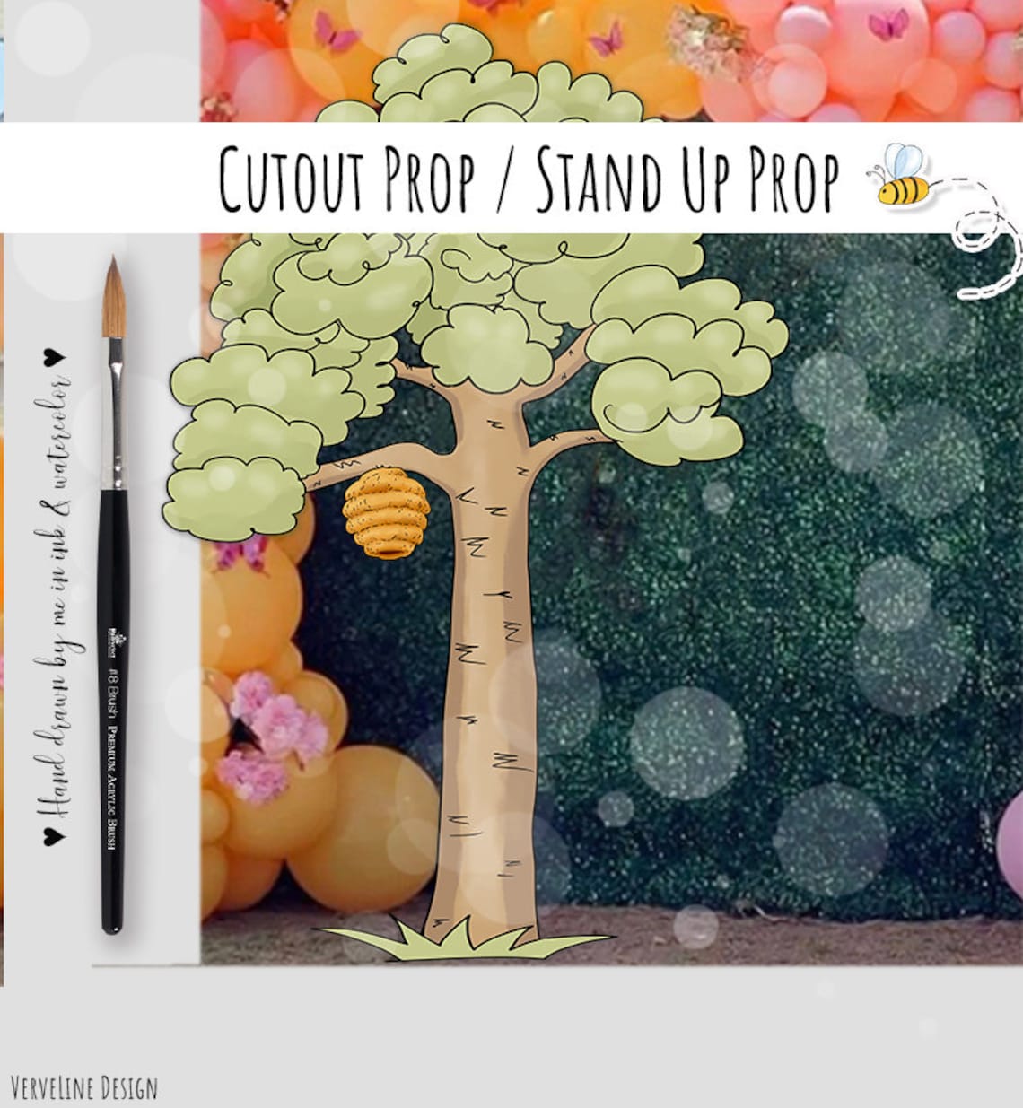 Winnie the Pooh Tree With a Hive Classic Cutout for a Baby Shower or ...