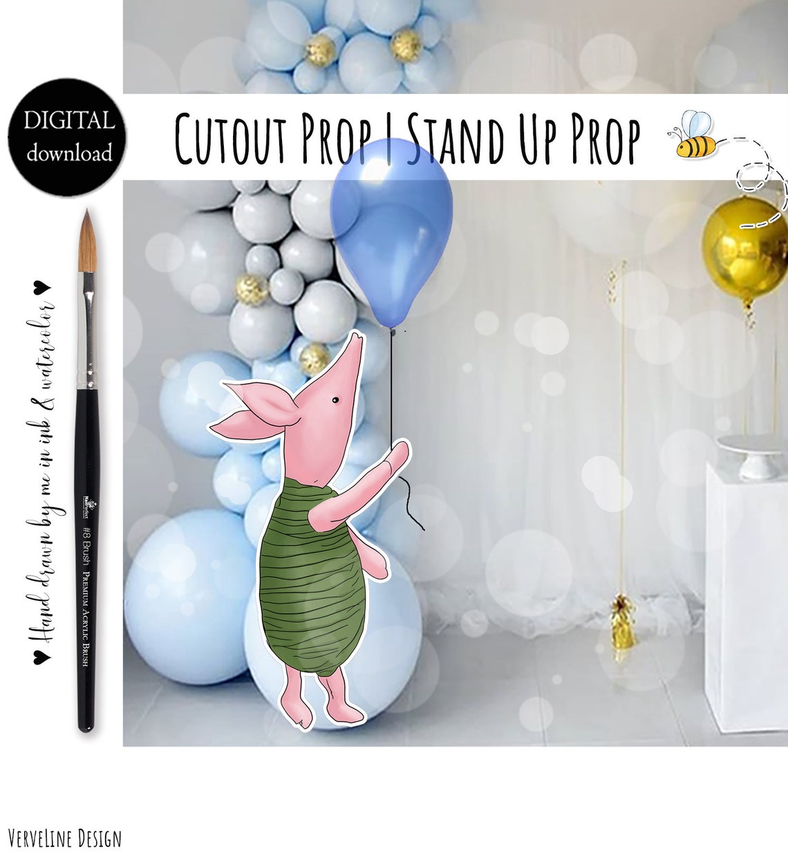 Piglet From Classic Winnie the Pooh Theme Baby Shower - Etsy