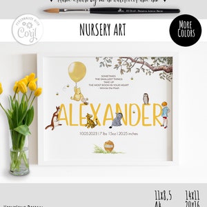 Editable Name Sign in the Classic Winnie the Pooh Style for a Boy|girl ...
