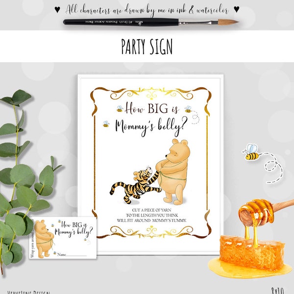 Winnie the Pooh How Big is Mommy’s Tummy - Etsy