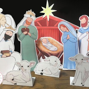 Printable Nativity Play Set | Cut & Color Christmas Craft for Kids ...