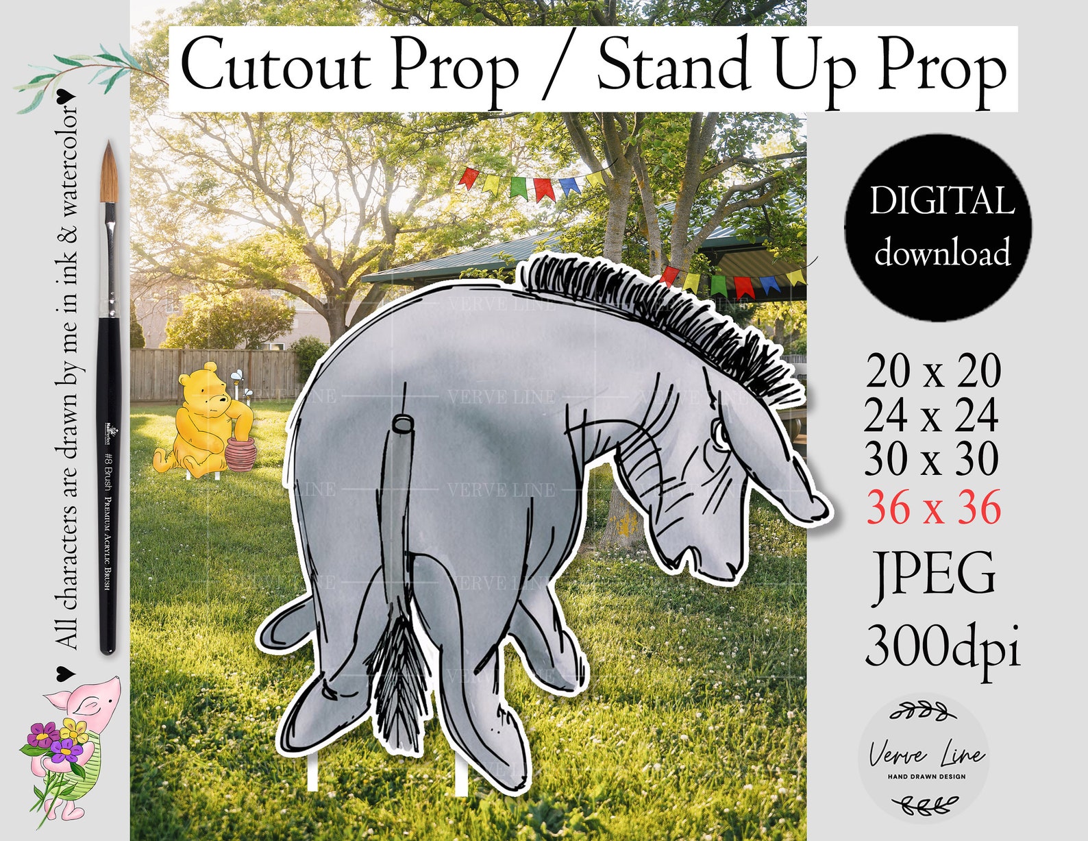 Cutout Decor Classic Baby Shower Birthday Party Printable - Etsy