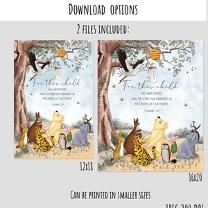 Nursery Art Classic Winnie the Pooh for This Child We Have Prayed 1 ...