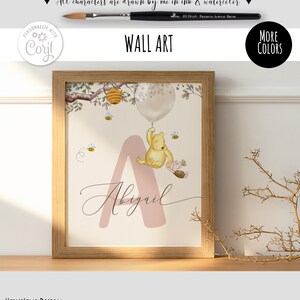 Editable Name Sign in the Classic Winnie the Pooh Style in Any Color ...
