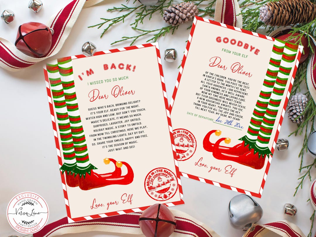 Editable Elf Girl or Boy Arrival Letter I'm Back From Your Elf Return ...