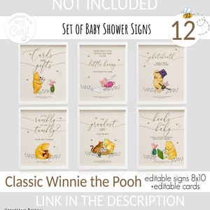 A Message From the Bump Sign for a Classic Winnie the Pooh Baby Shower ...