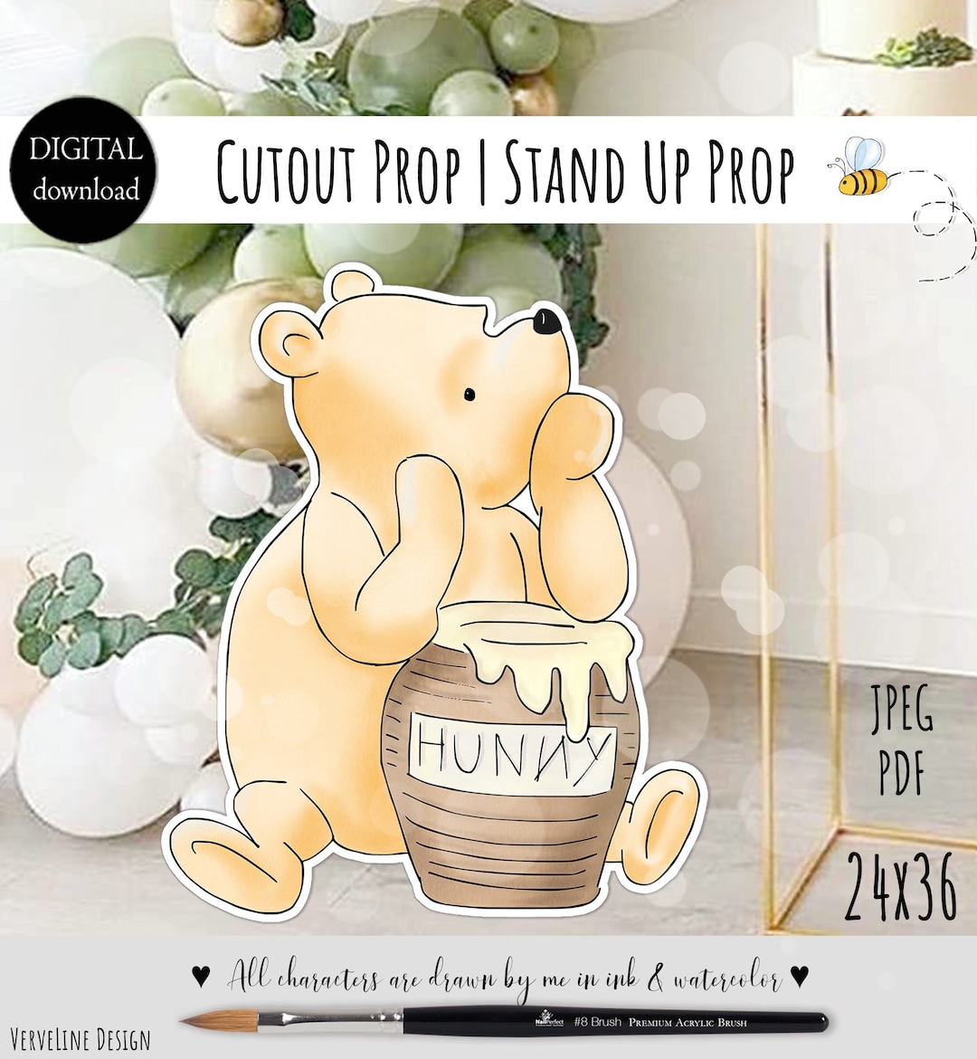 Cutout Decor Winnie the Pooh, Classic Winnie the Pooh Baby Shower ...