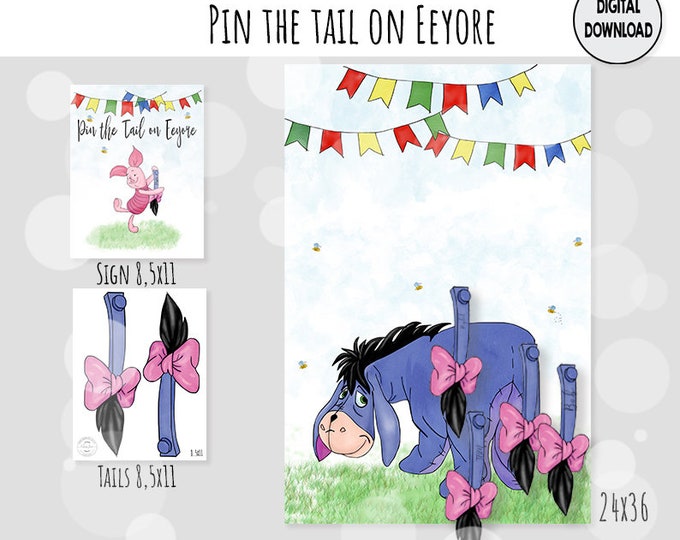 Big Game-pin the Tail on Eeyore Game Winnie the Pooh Birthday Party ...