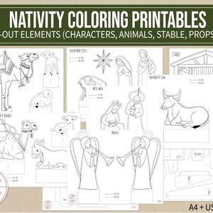 Printable Nativity Play Set | Cut & Color Christmas Craft for Kids ...
