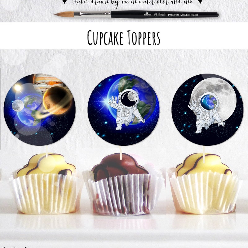Space Cupcake Topper - Etsy