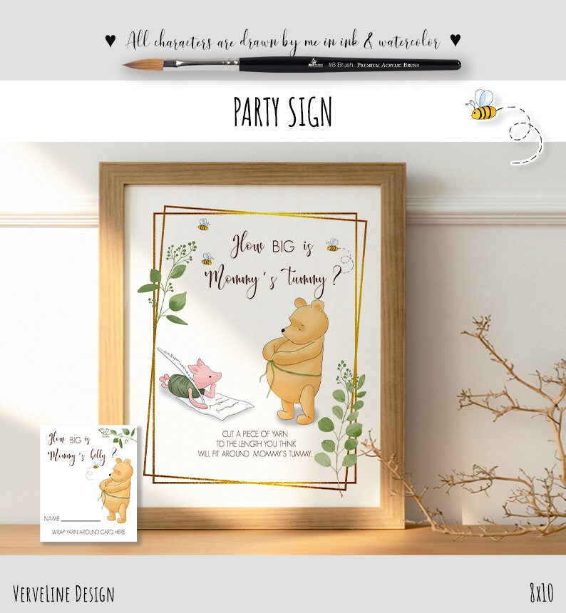 How Big is Mommy's Tummy Classic Winnie the Pooh Baby - Etsy