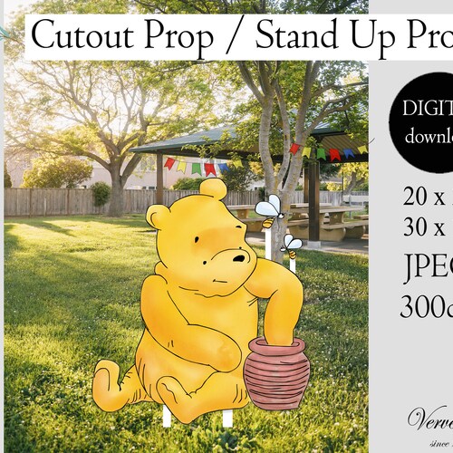 Cutout Prop Stand up Prop Cutout Decor Classic Winnie Baby - Etsy