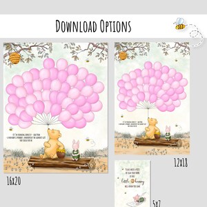 Alternative Guest Book Classic Winnie the Pooh Baby Shower Party With ...