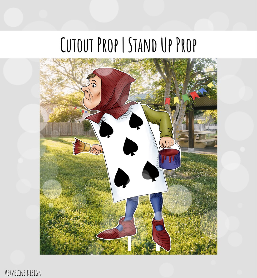 Gardener Card of Spades With a Brush Cutout From Alice in Wonderland ...