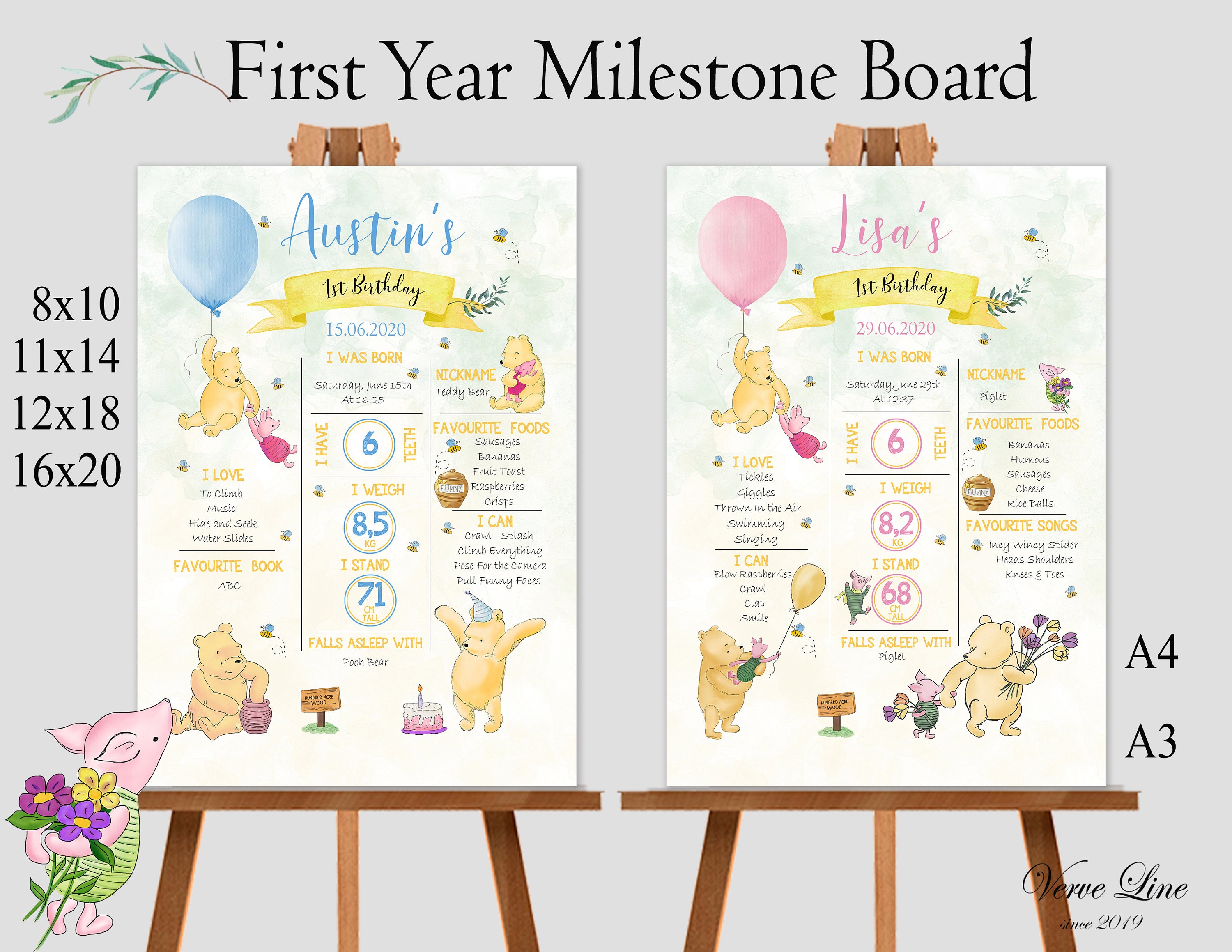 First year Milestone Board Custom personalized board | Etsy