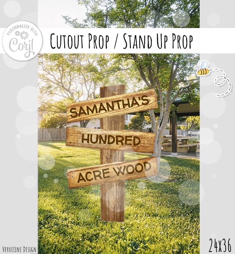 Editable Classic Baby Shower Stand up Prop Yard Decor Wood - Etsy