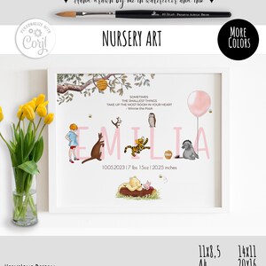 Editable Name Sign in the Classic Winnie the Pooh Style for a Boy|girl ...