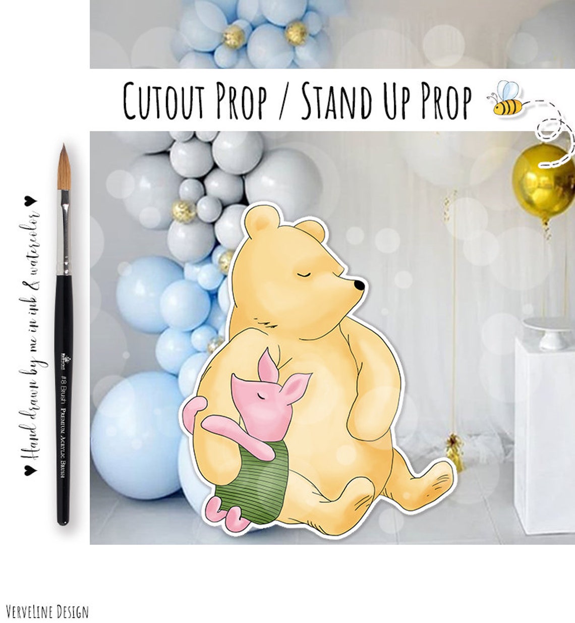 Winnie the Pooh With Piglet Cutout Decor Classic Pooh Theme - Etsy