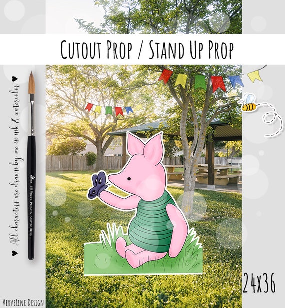 Cutout Decor Piglet With Butterfly Classic Winnie the Pooh - Etsy