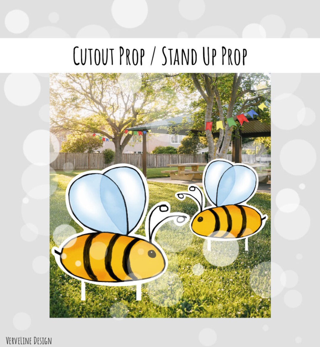 Cutout Decor Bees Birthday Baby Shower Party Cutout Prop /stand up Prop ...