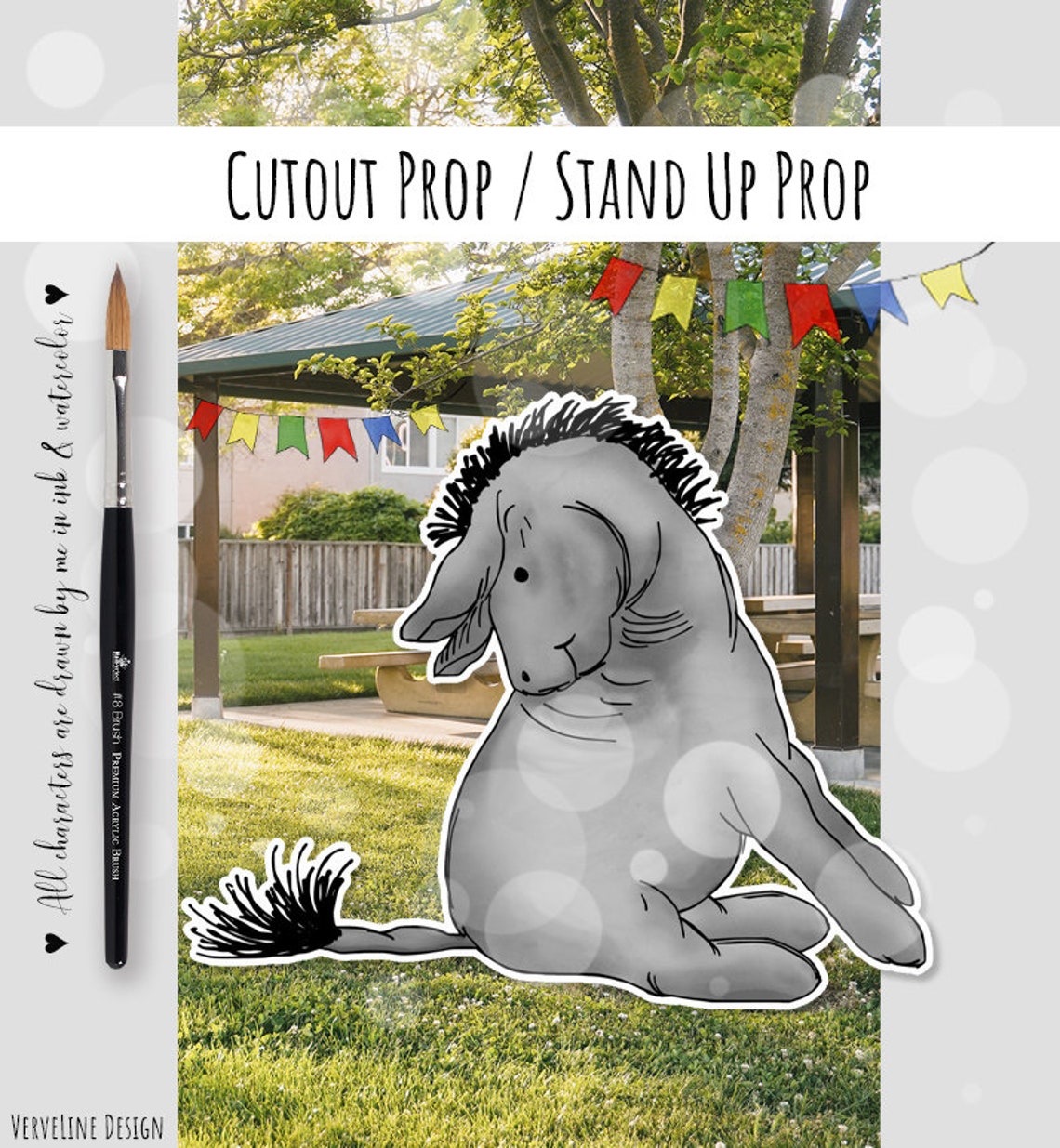 Cutout Decor Eeyore Figure#2 Classic Baby Shower, Birthday Party Decor ...