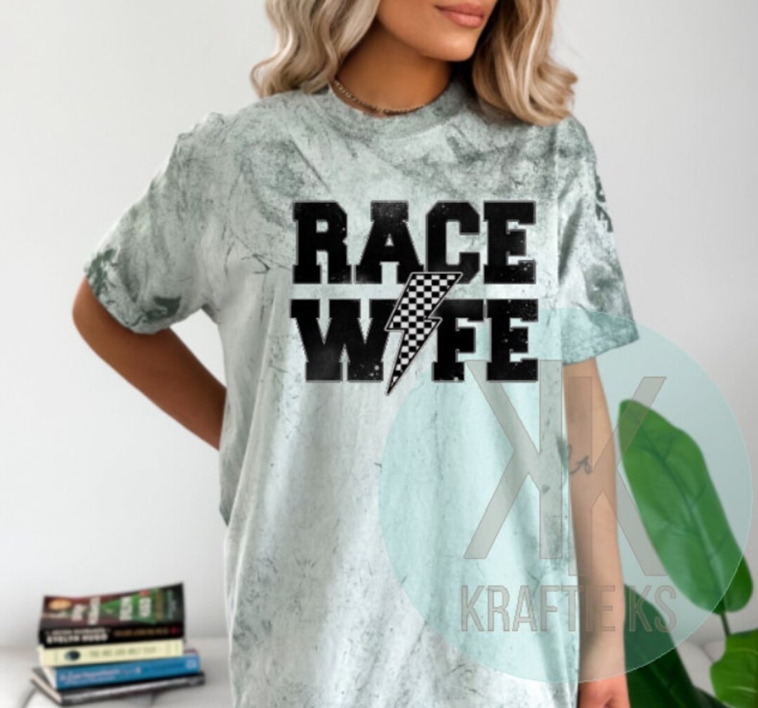 Race Wife Checkered T Shirt, Racing Wife T Shirt, Moto Wife, Motocross ...