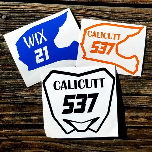 Dirt Bike Decal / Motocross Number Sticker/ Moto Decor/ - Etsy