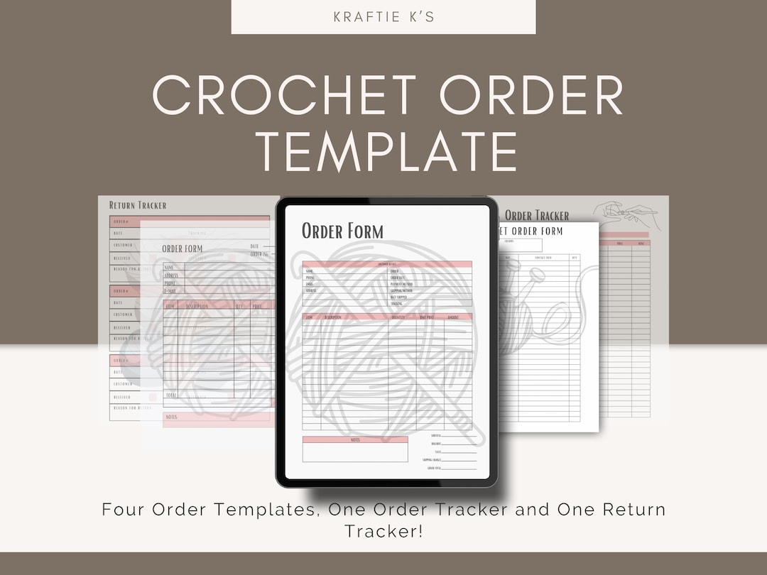 Digital Printable Crochet Order Form Bundle. - Etsy