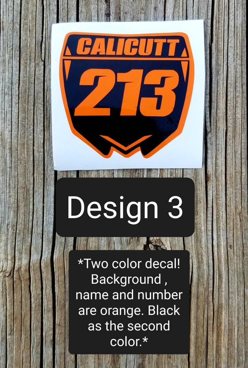 Dirt Bike Decal / Motocross Number Sticker/ Moto Decor/ - Etsy