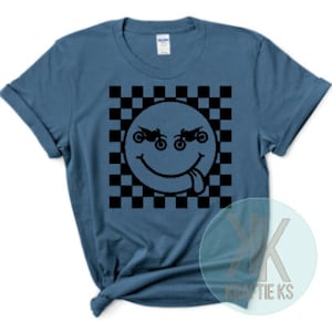 Racing Shirt, Dirt Bike Shirt, Smiley Shirt, Adult Shirt, Motocross ...