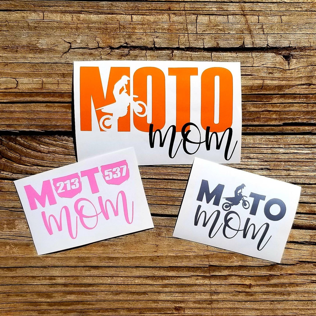 Moto Mom Decal/dirt Bike Mom Decal - Etsy