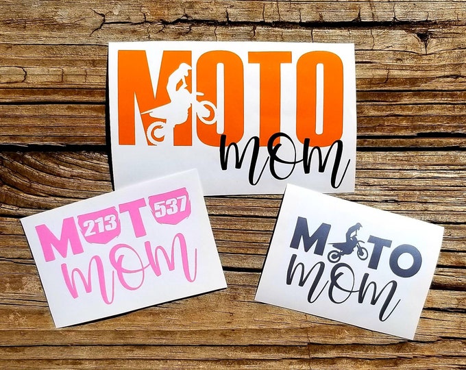 Moto Mom Decal/dirt Bike Mom Decal - Etsy