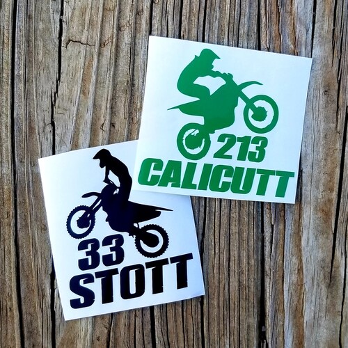 Dirt Bike Decal / Motocross Number Sticker/ Moto Decor/ - Etsy