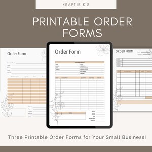 Order Forms Template PDF Printable. Small Business Order Forms ...