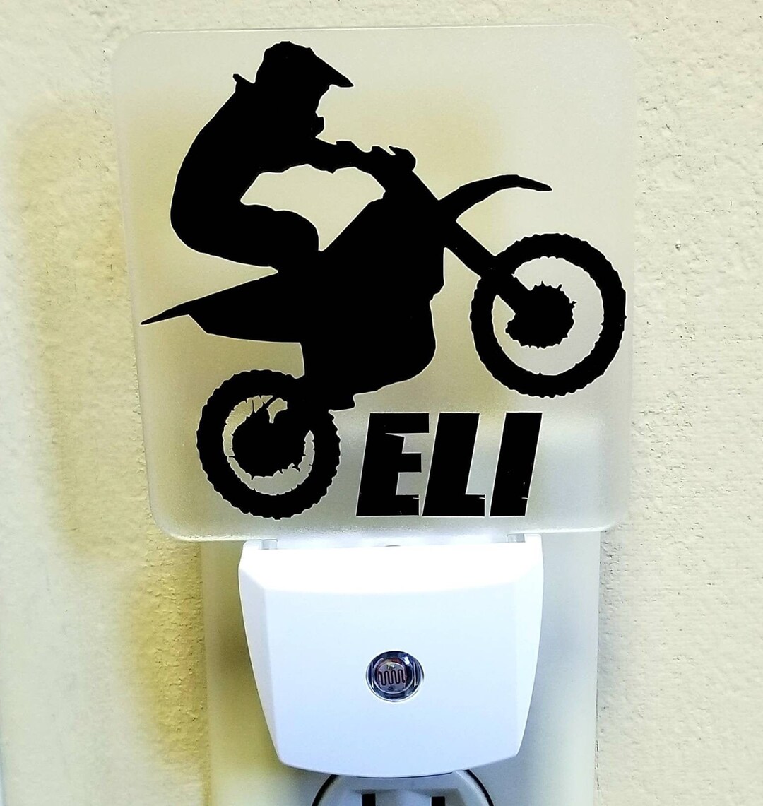 Dirt Bike Night Light/ Dirt Bike Decal Night Light/ Personalized Night ...